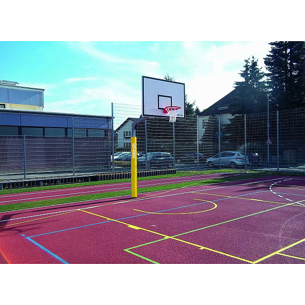 Basketball single column steel tube plant 10 x 10 cm for boards 180 x ...