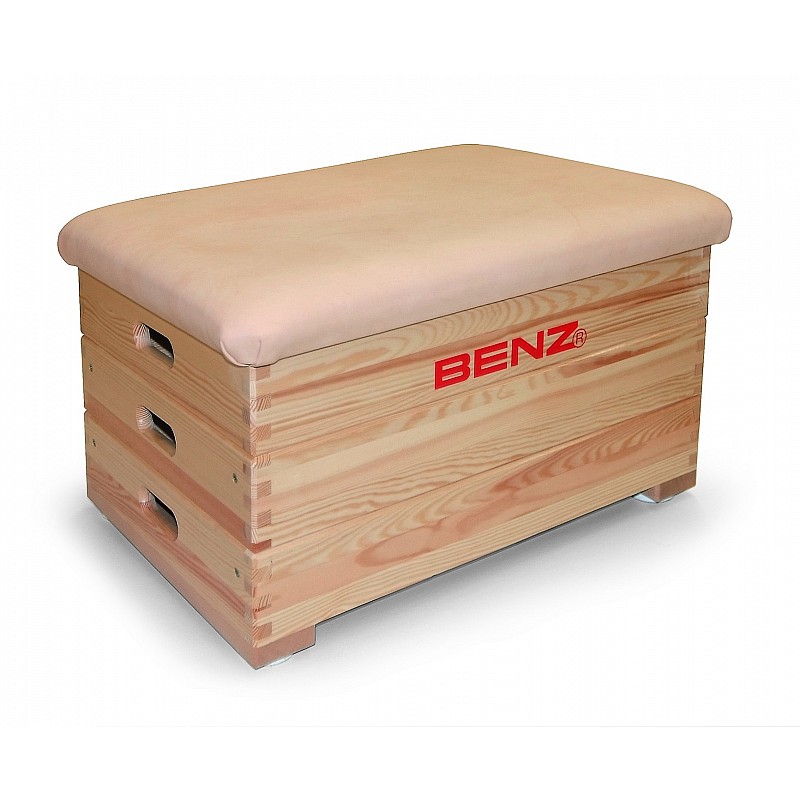 Vaulting box (small) 3 parts Colour beige Cover Bovine leather Parts 3 ...