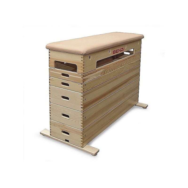 Vaulting box 6 pieces with special recesses Colour beige Cover Bovine ...